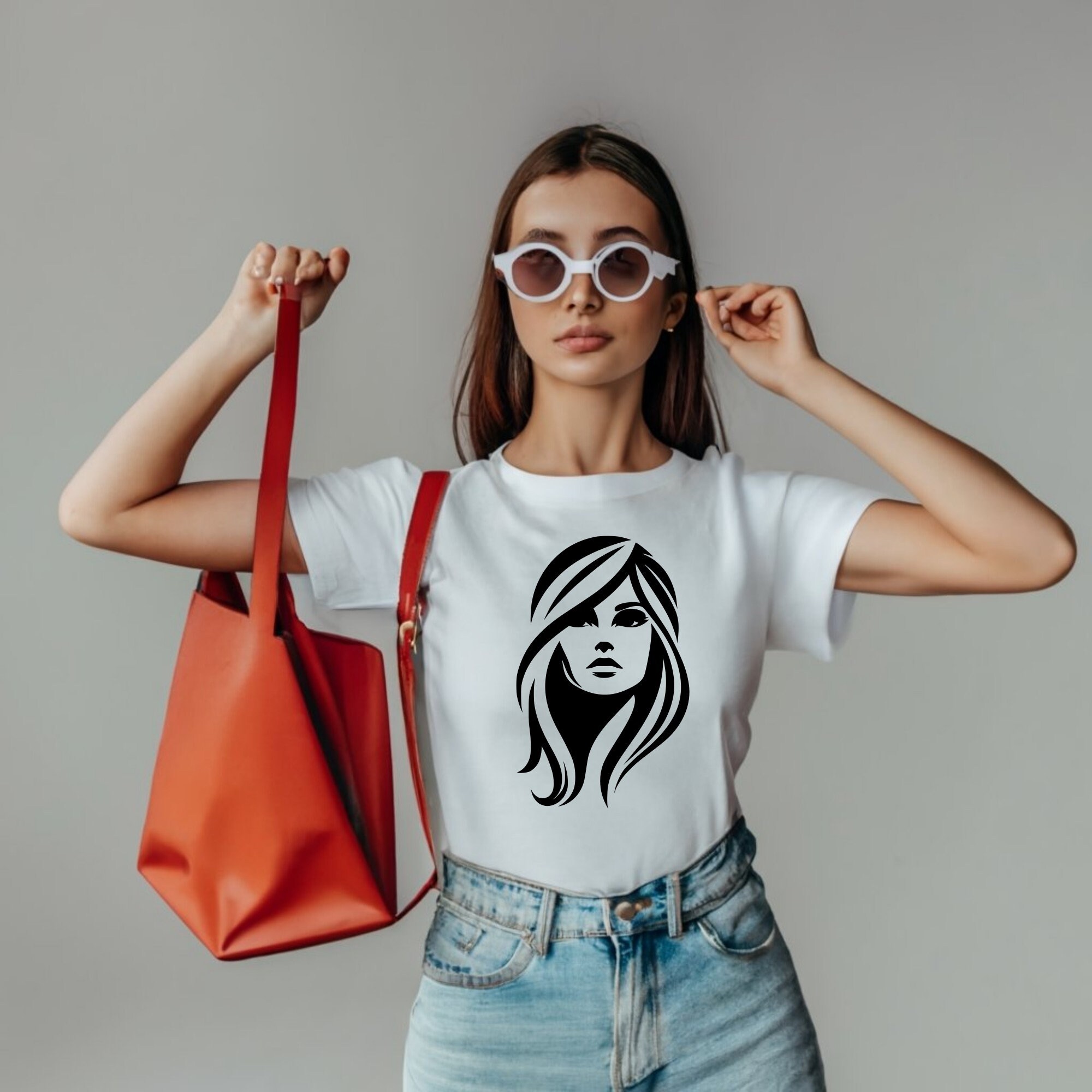 60 Girl Face Logo Designs: SVG PNG Clipart Bundle (digital Download) - Etsy