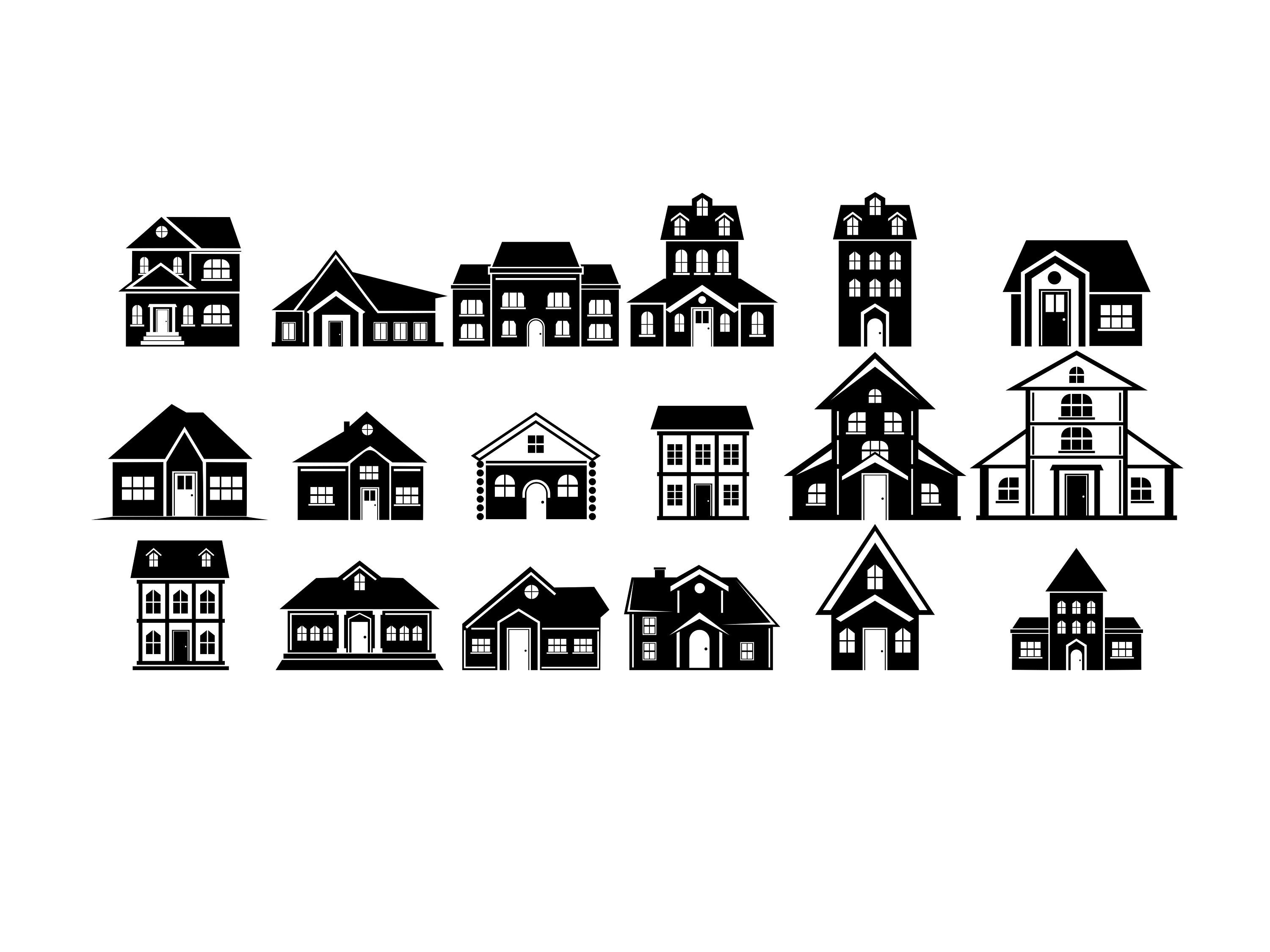70 Houses Building SVG PNG PDF Bundle Clipart | Hoses Svg | Building ...