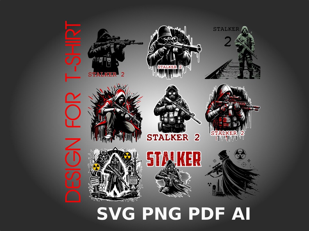 Hero S.T.A.L.K.E.R. Game Art Design | SVG, PDF, PNG for T-shirts ...