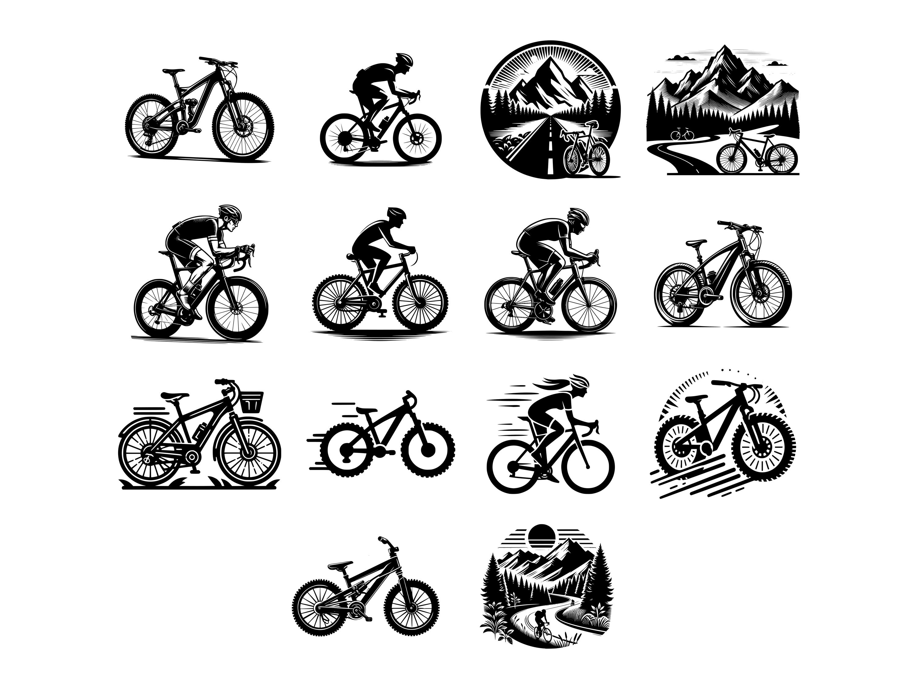 55 Fahrrad Design Clipart Bundle: Radfahren SVG PNG PDF - Etsy.de