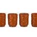 Set of 4 - Handcrafted Terracotta Clay Glass Set/fruit Juice Glass ...