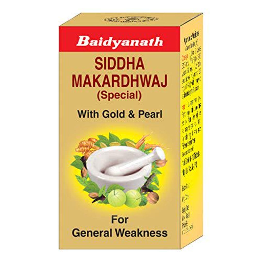 10 Tabs - Baidyanath Siddha Makardhwaj Special Tablets With Gold - Etsy