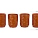 Set of 4 - Handcrafted Terracotta Clay Glass Set/fruit Juice Glass ...