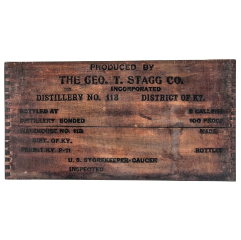 George T. Stagg Bourbon Souvenir Box - Etsy