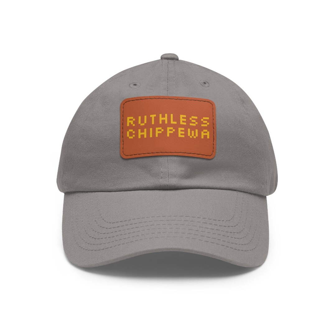 Ruthless Chippewa Native American Warrior Embroidered Dad Cap, Leather ...