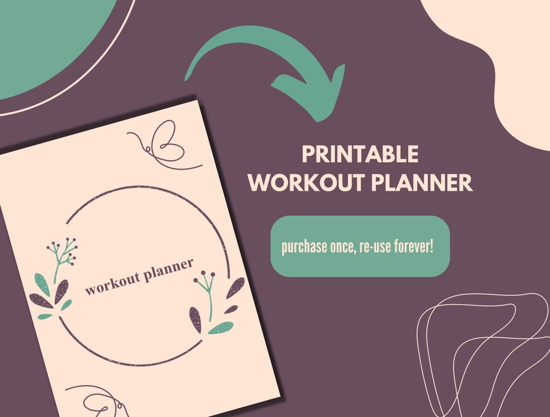Printable Workout Planner Workout Planner Digital Planner - Etsy