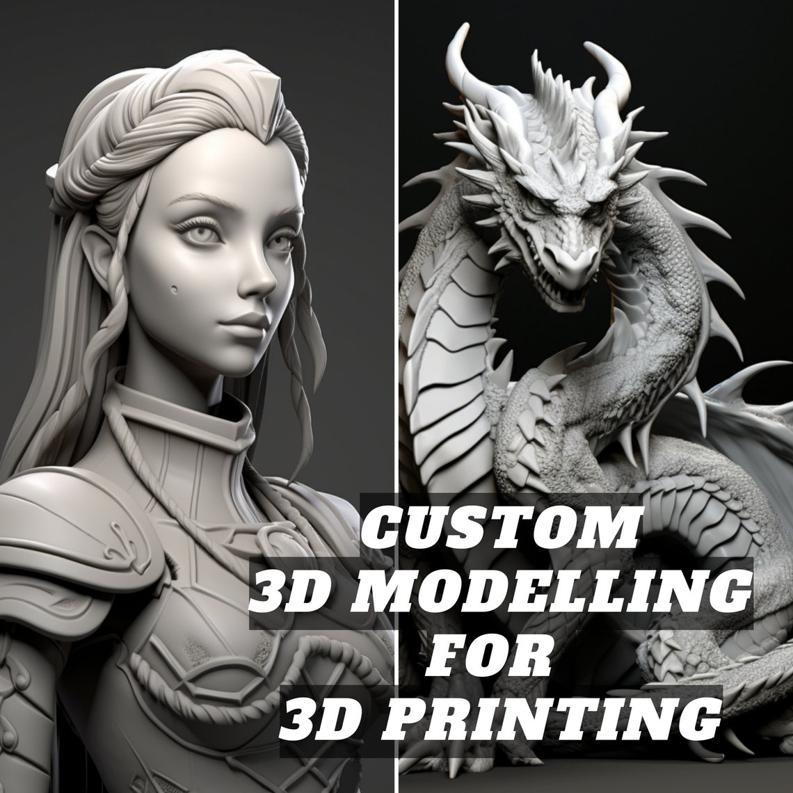CUSTOM Sculpt 3D Model for 3D Printing, 3D Sculpture, 3D Figurine ...