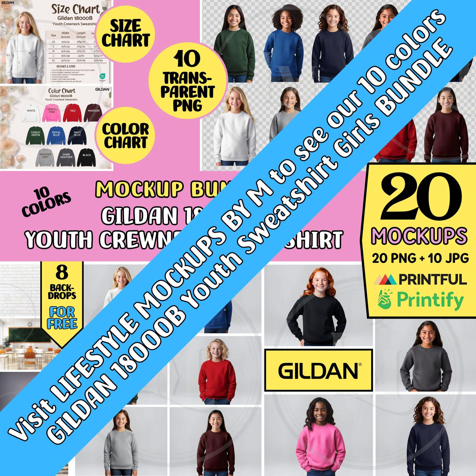 GILDAN 18600B Size Chart Gildan Youth Zip Hoodie Sweatshirt Color Chart ...