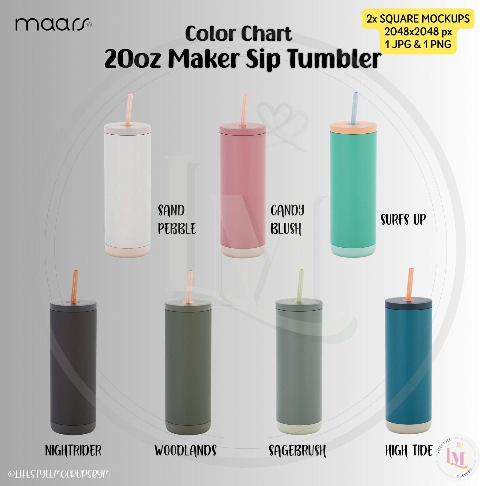 MAKER 20oz SIP TUMBLER Mockup Bundle, Maker Tumbler Mockup Printify ...