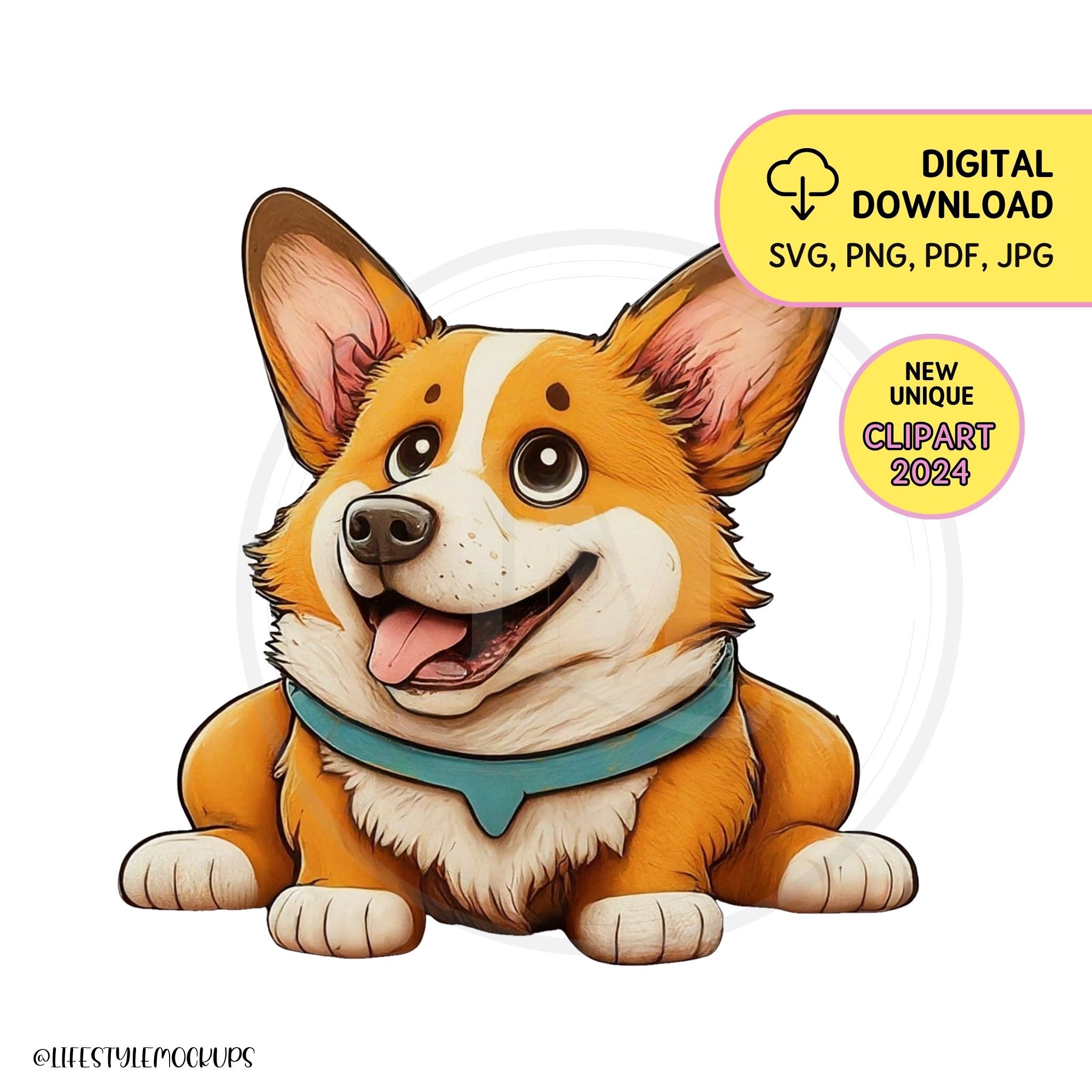 CORGI SVG, Cute Corgi Clipart, Corgi Dog Clipart Corgi PNG, Cartoon ...