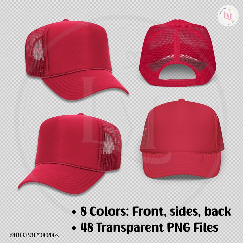 OTTO TRUCKER HAT Mockup Bundle Otto 39-165 Hat Mock, Printful Otto Foam ...