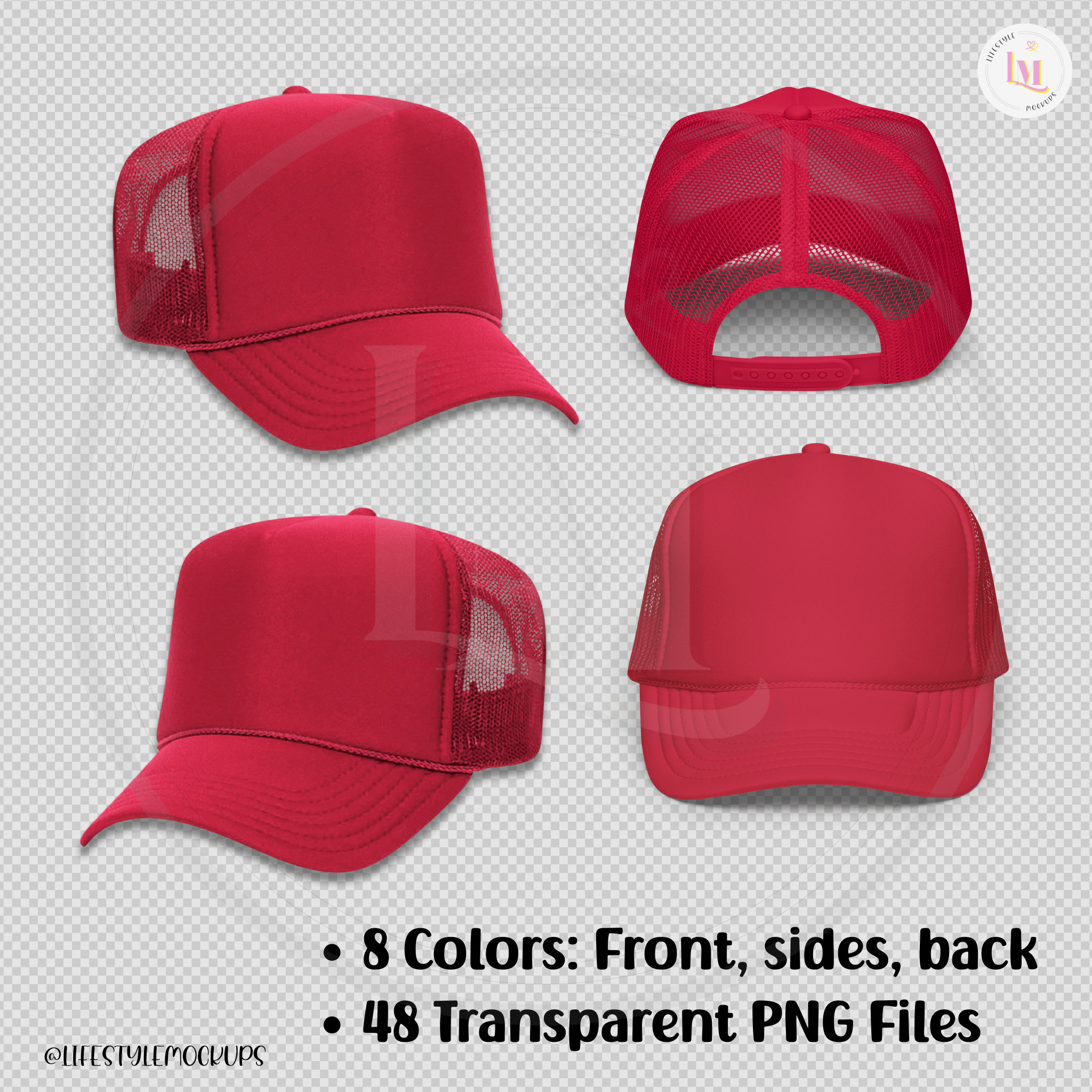 OTTO TRUCKER HAT Mockup Bundle Otto 39-165 Hat Mock, Printful Otto Foam ...