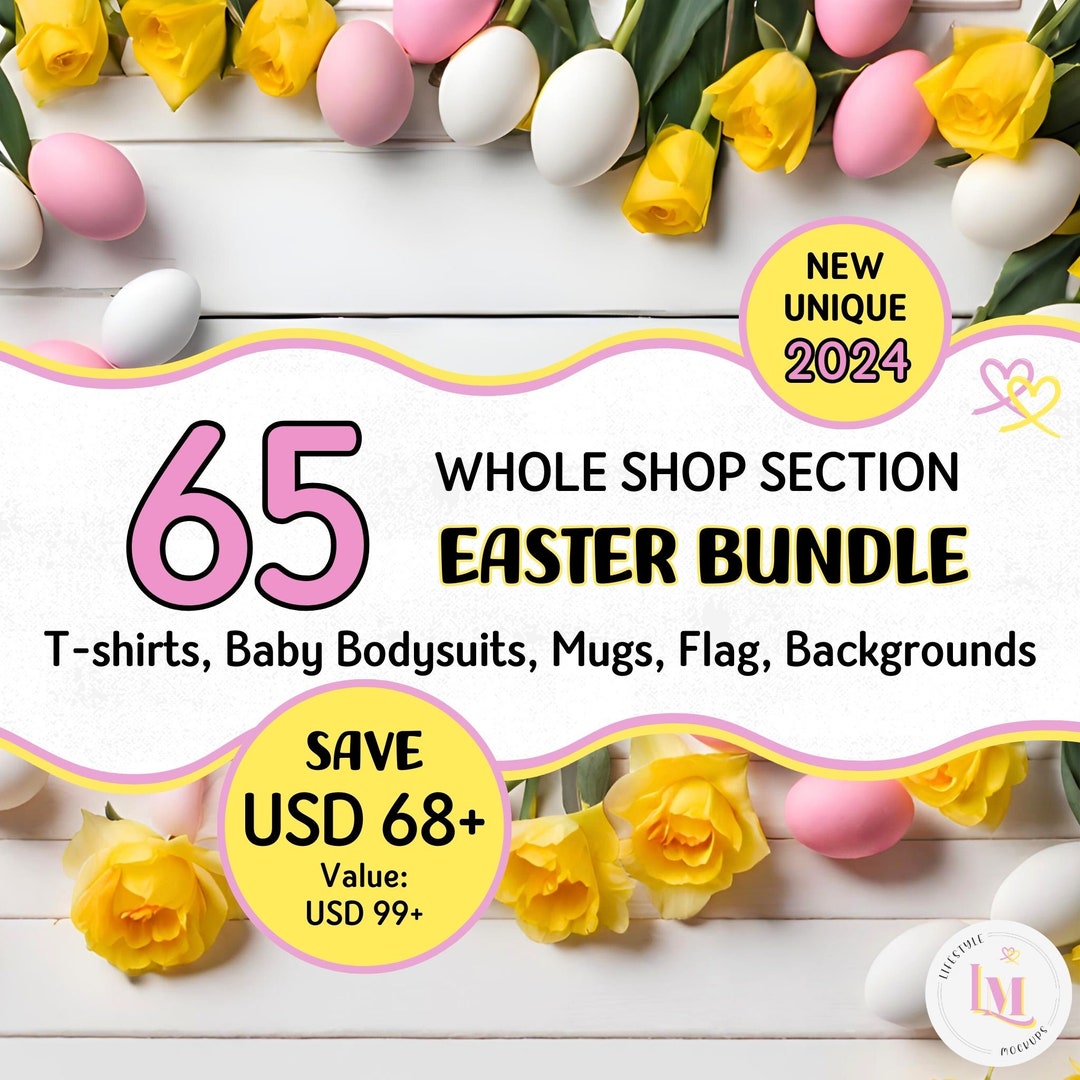 WHOLE SHOP EASTER Mockup Bundle, Entire Shop Section, Easter Section ...