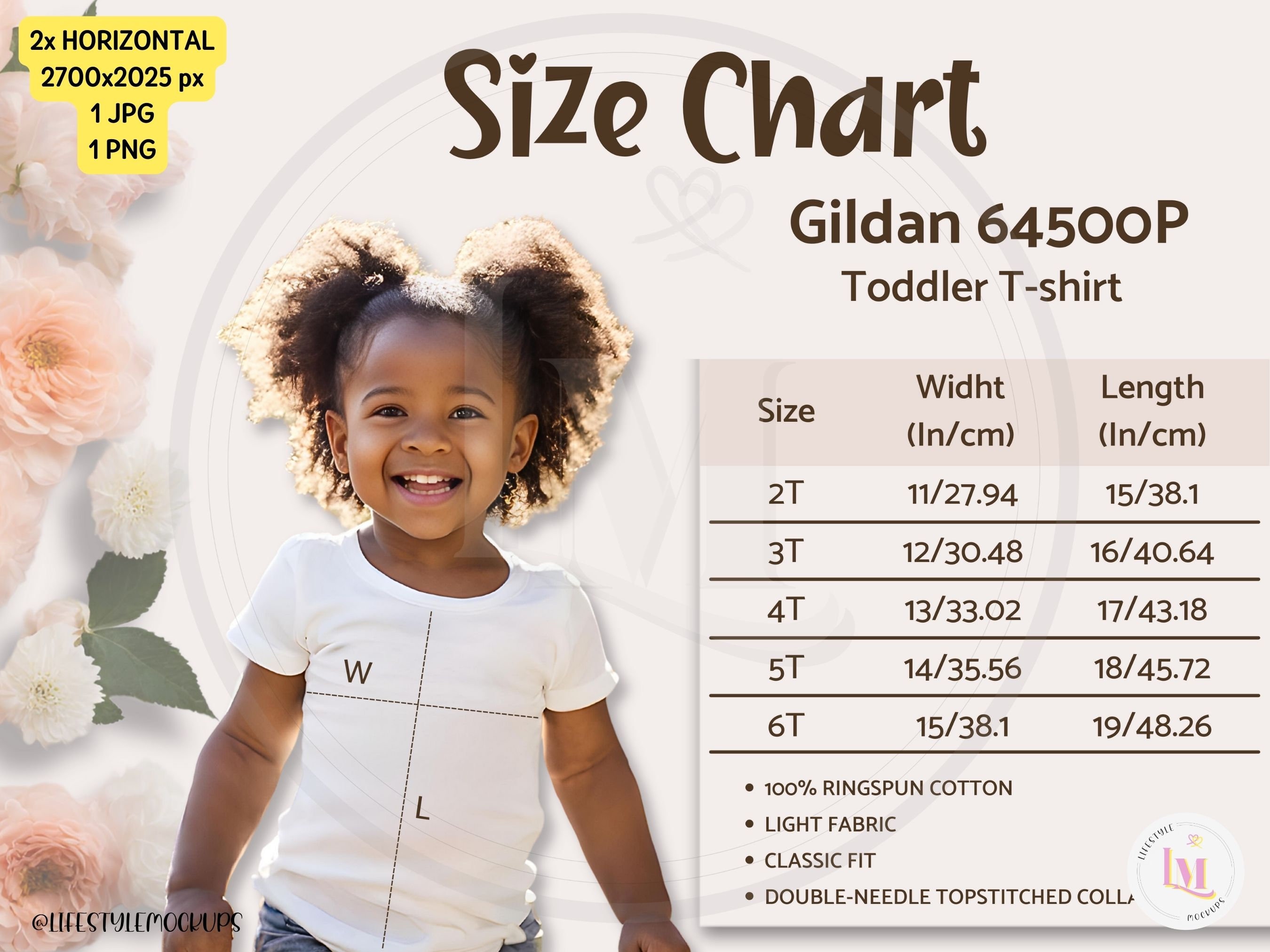 GILDAN SIZE CHART Bundle, Gildan 5100P Toddler Shirt Size Chart, Gildan ...