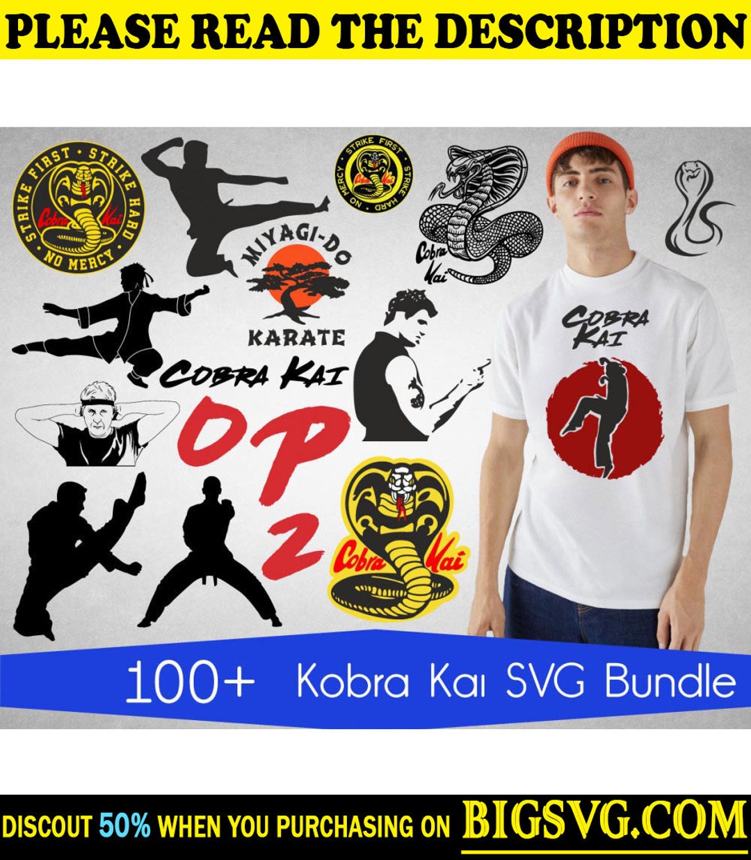 100 Cobra Kai Svg Bundle, Cobra Cai Svg, Karate Svg for Cricut, Strike ...