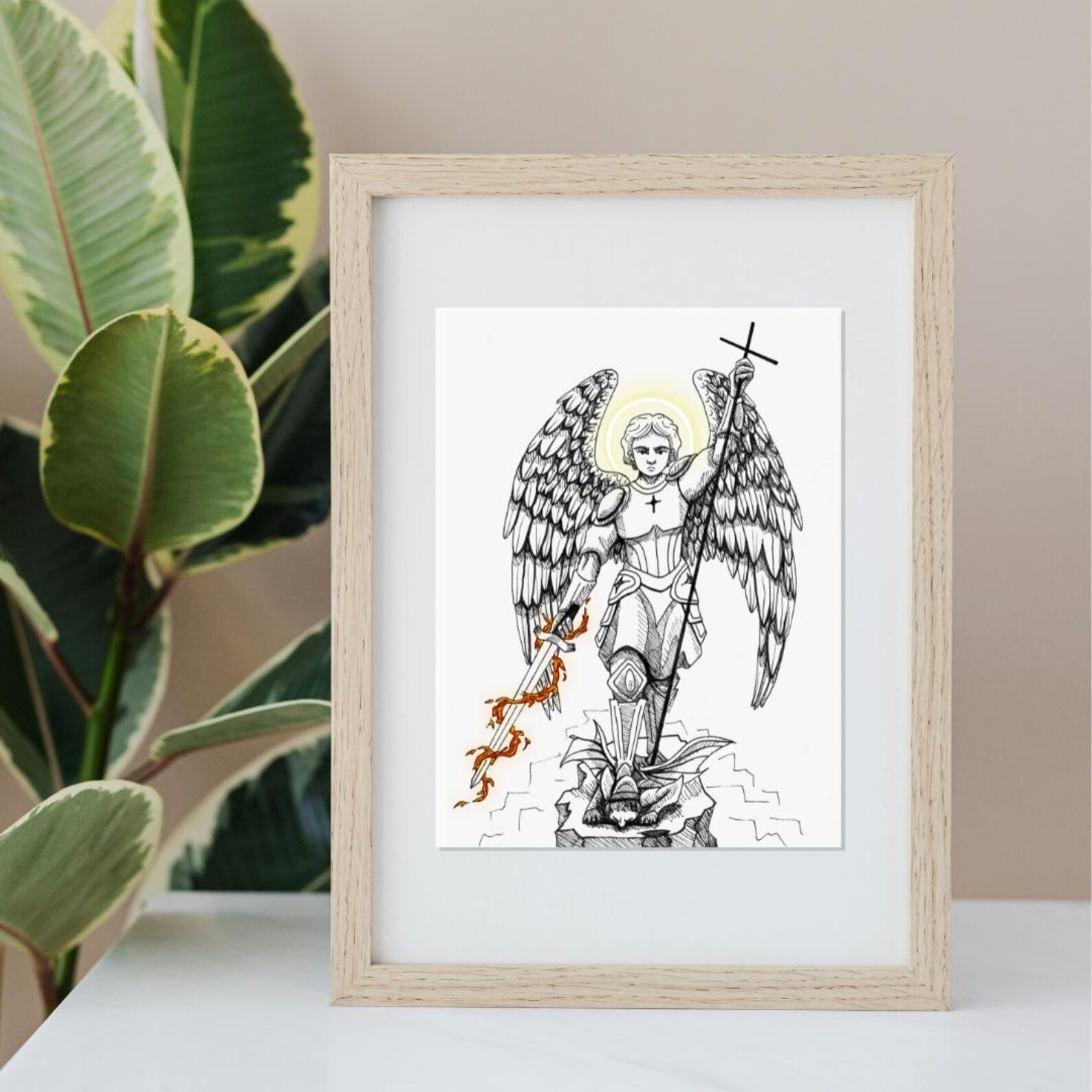 St. Michael the Archangel 5x7" Print Luster Paper - Etsy