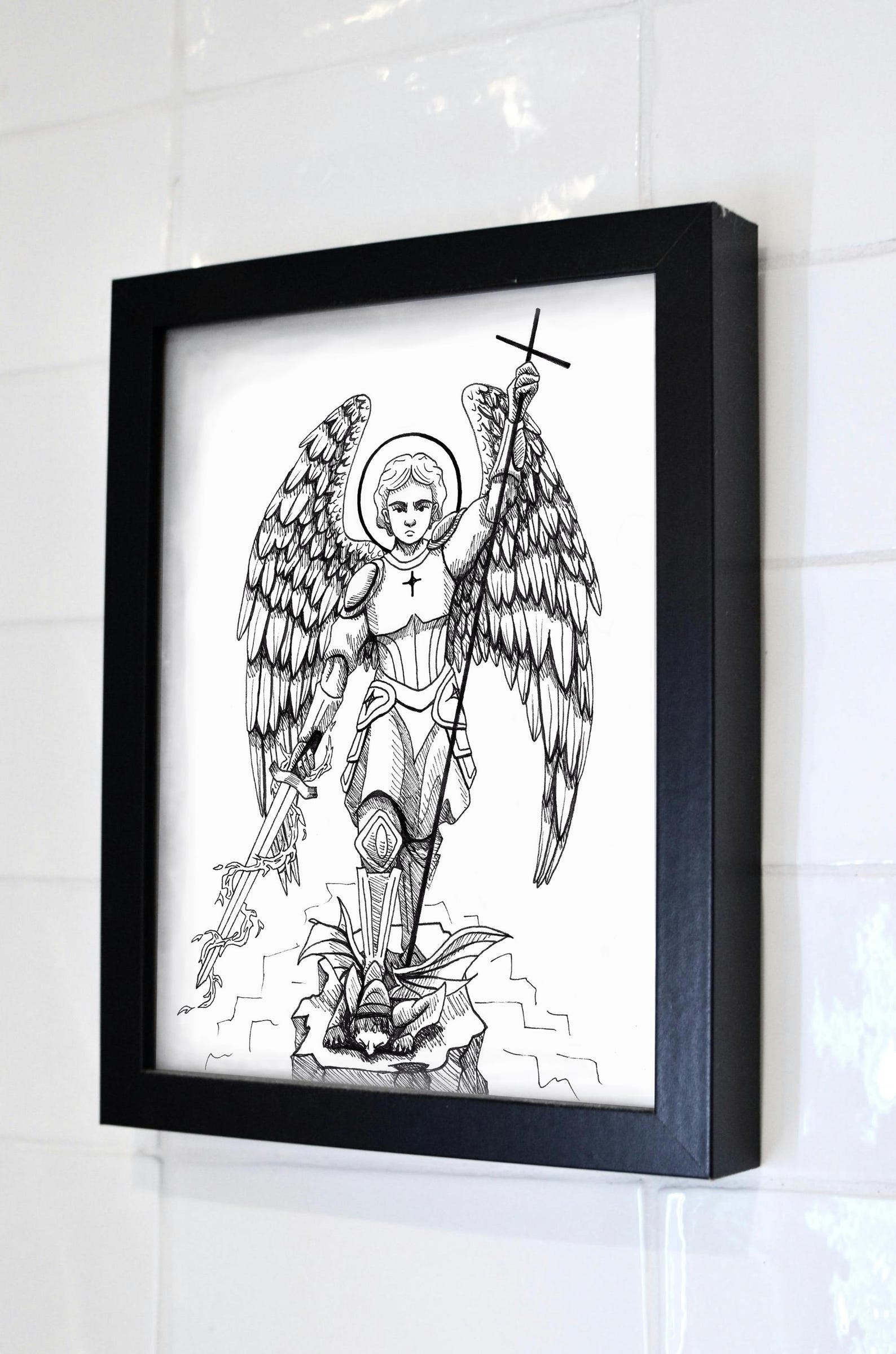 St. Michael the Archangel 5x7" Print Luster Paper - Etsy