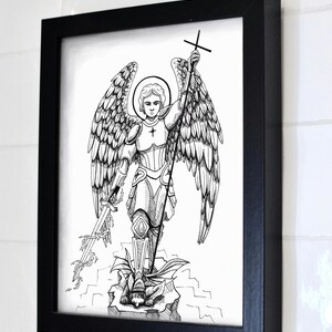 St. Michael the Archangel 5x7" Print Luster Paper - Etsy