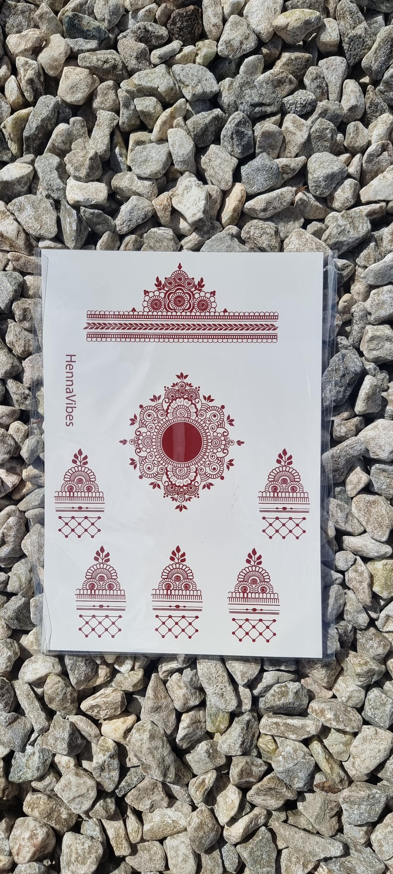 Henna Stencil - Intricate Mehndi Design for Hands & Feet | Reusable ...