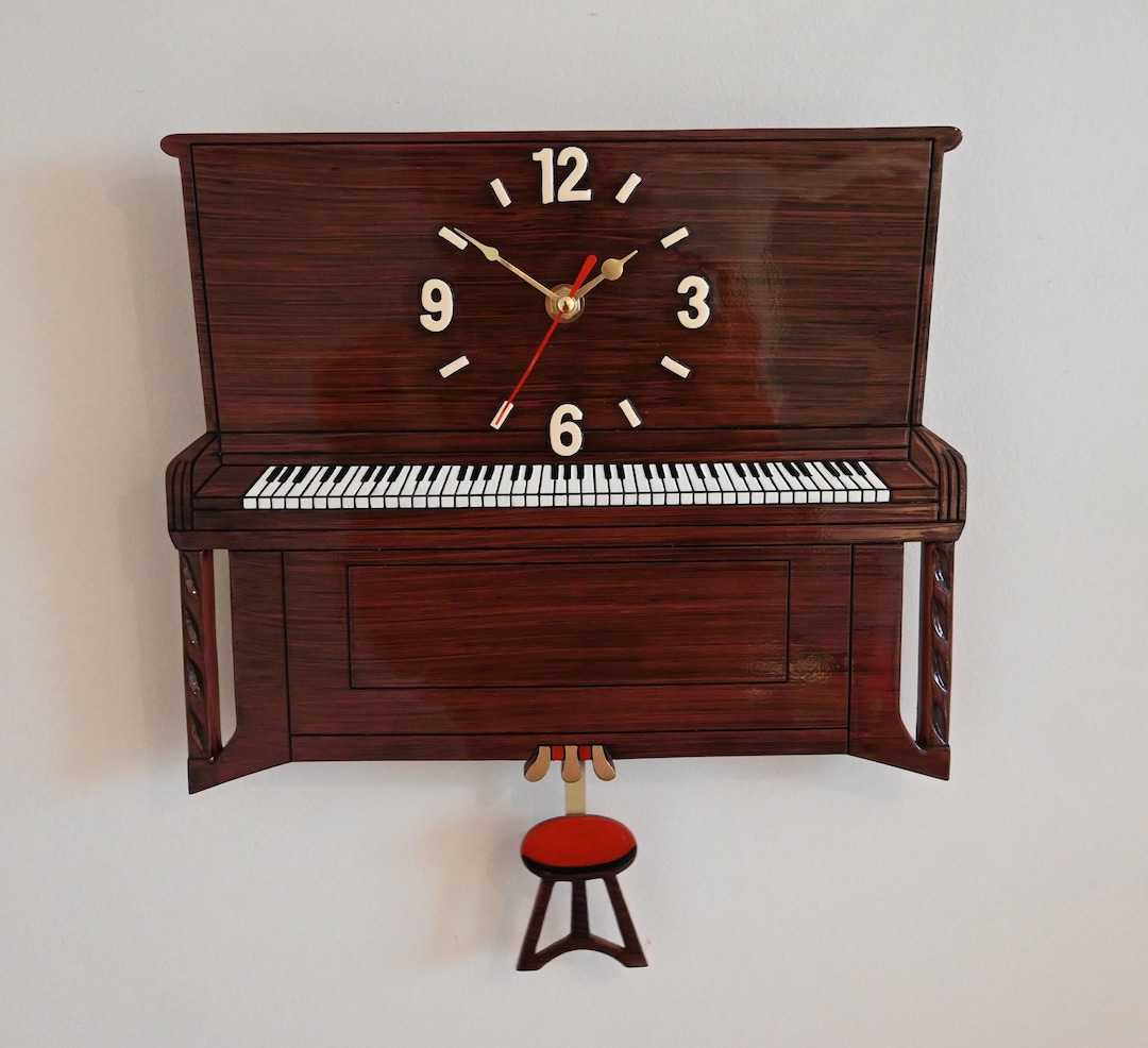 Swinging Piano Clock - Etsy