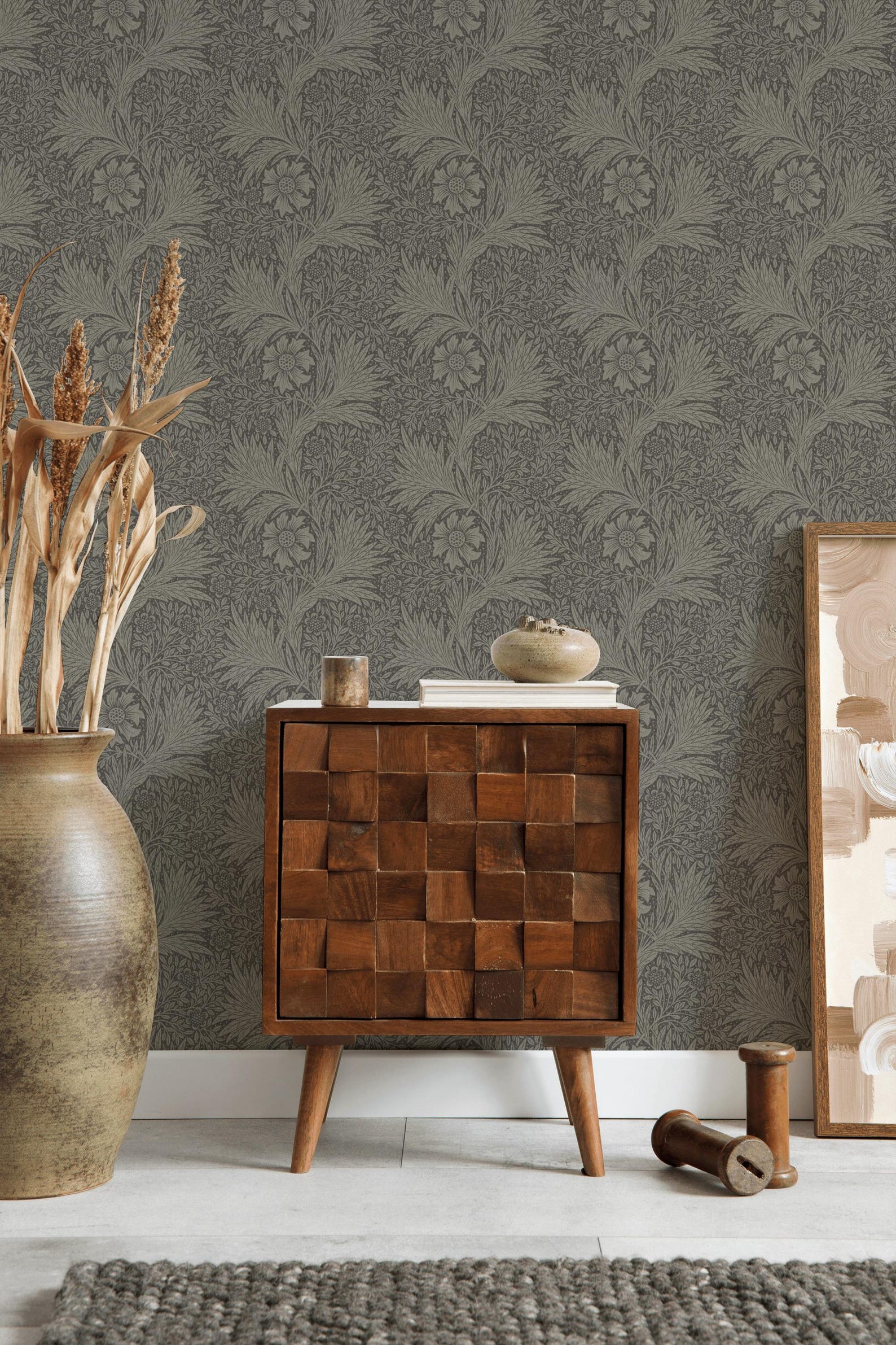 William Morris Mari Gold Madder Wallpaper | Antique English Floral Wall ...
