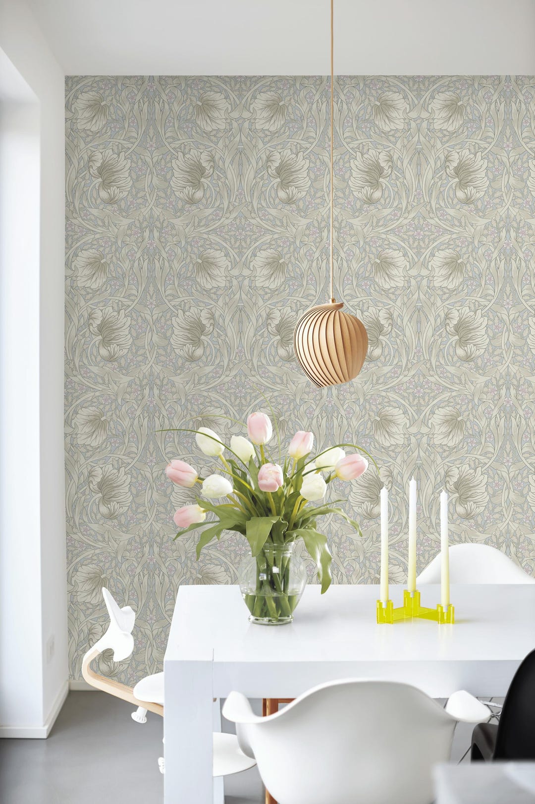 William Morris Natural Pimpernel Floral Wallpaper Peel and Stick ...