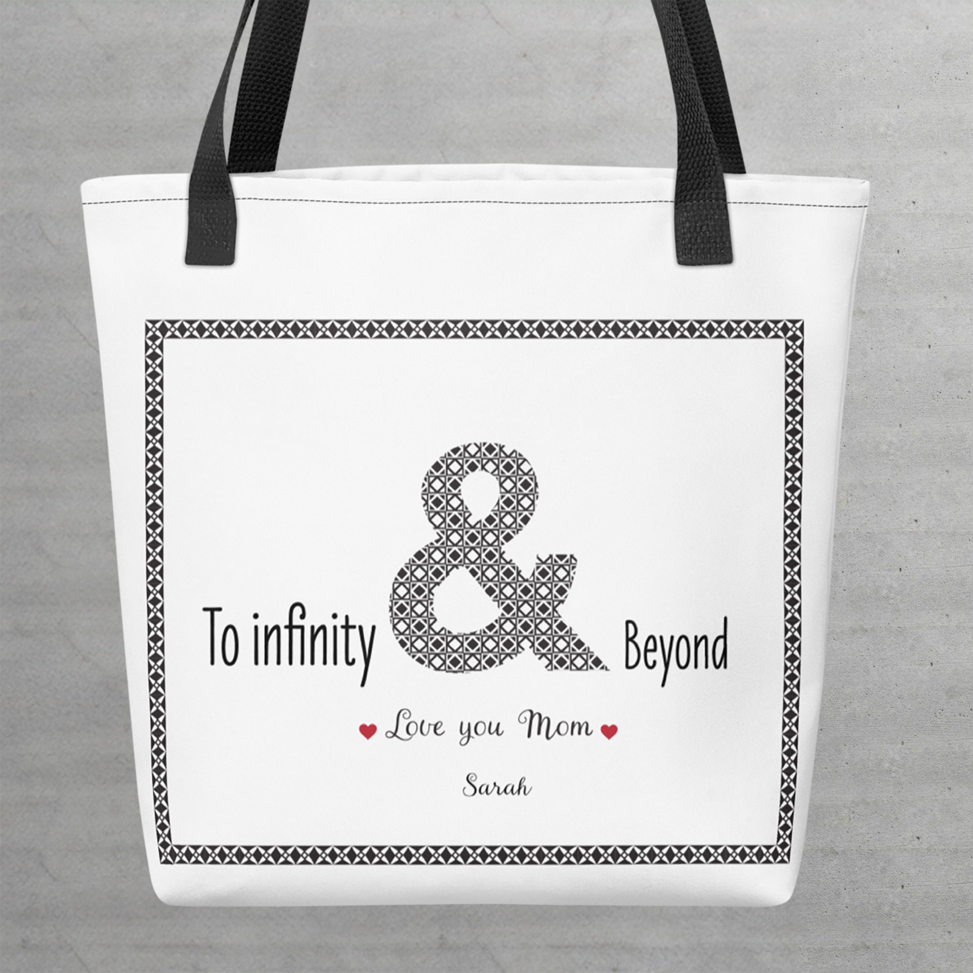Personalized to Infinity and Beyond Tote Bag for Mom, Custom Love You ...