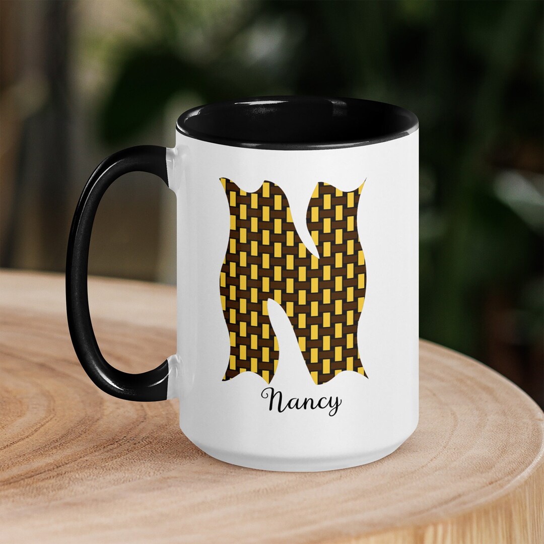 Personalized Name Initial Mug, Custom Handmade Letters Mug, Monogram ...