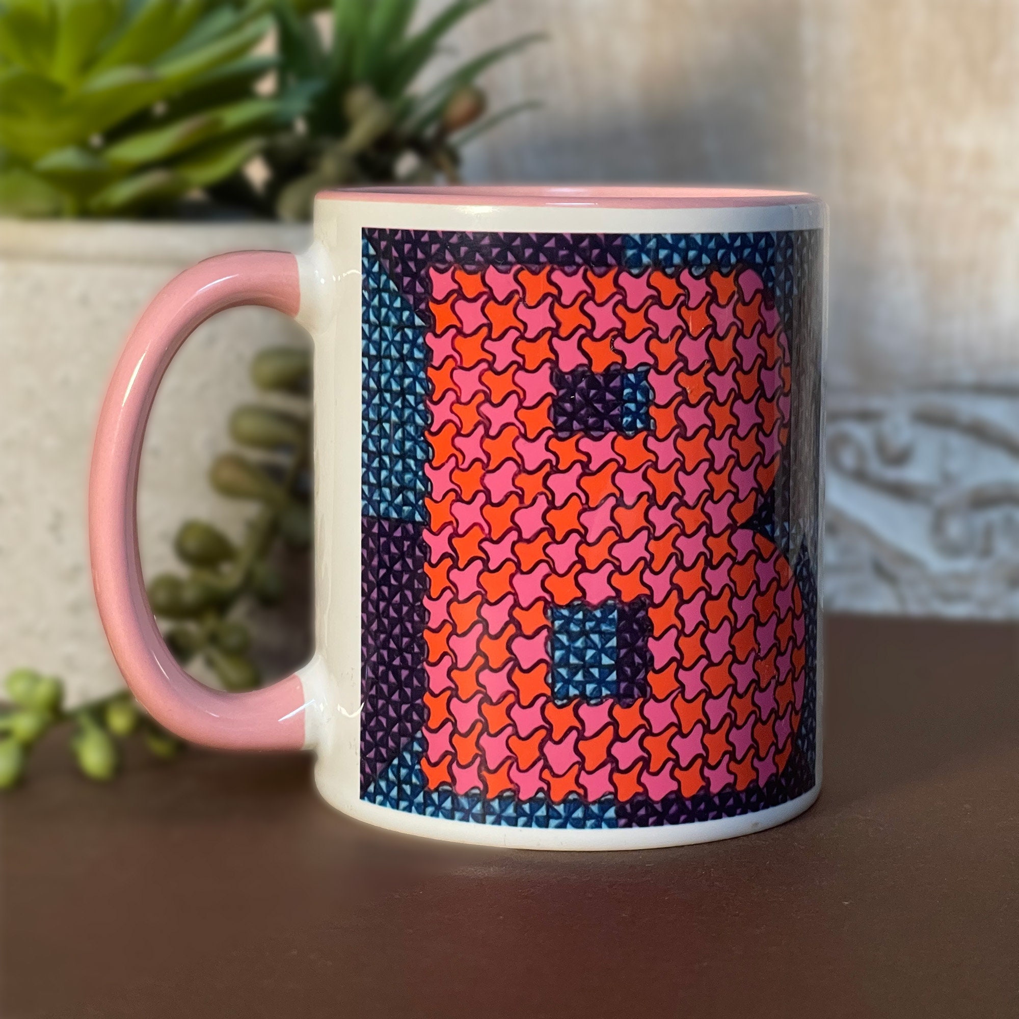 Personalized Hand Drawn Name Initial Mug, Handmade Letters Mug ...