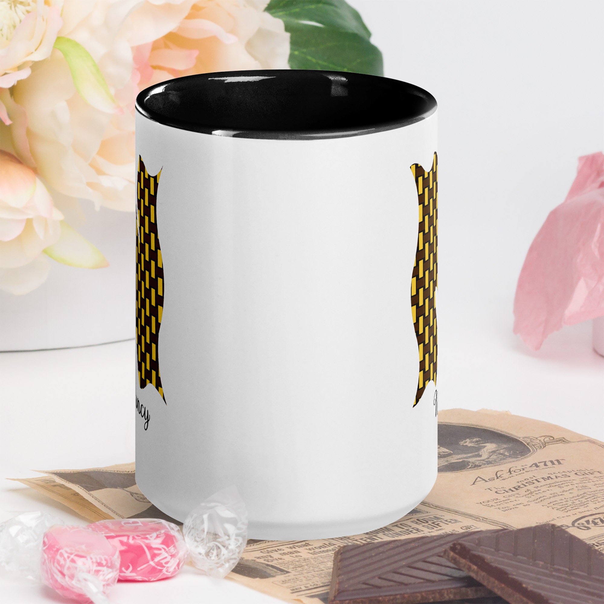 Personalized Name Initial Mug, Custom Handmade Letters Mug, Monogram ...