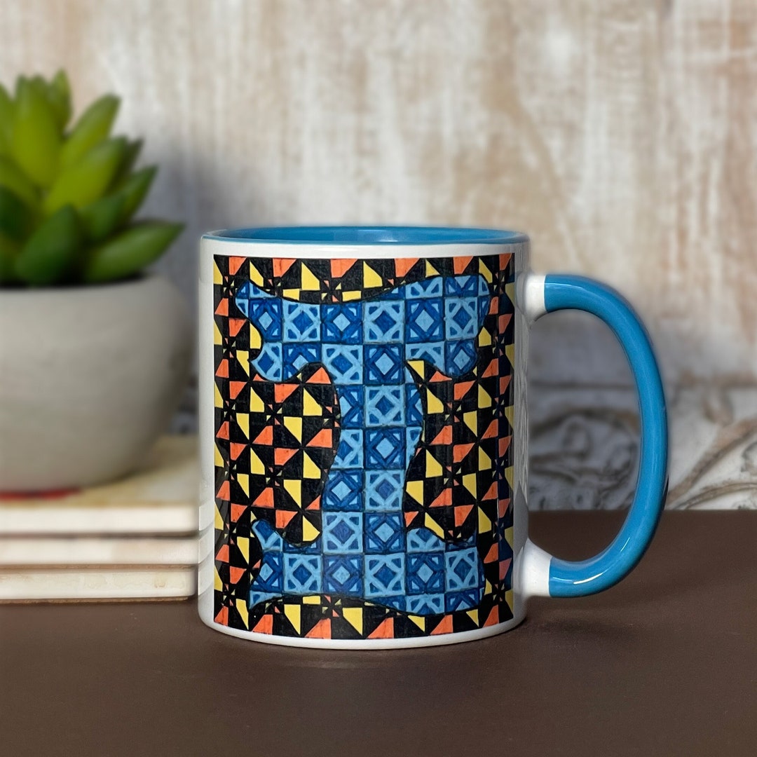 Personalized Hand Drawn Name Initial Mug, Handmade Letters Mug ...