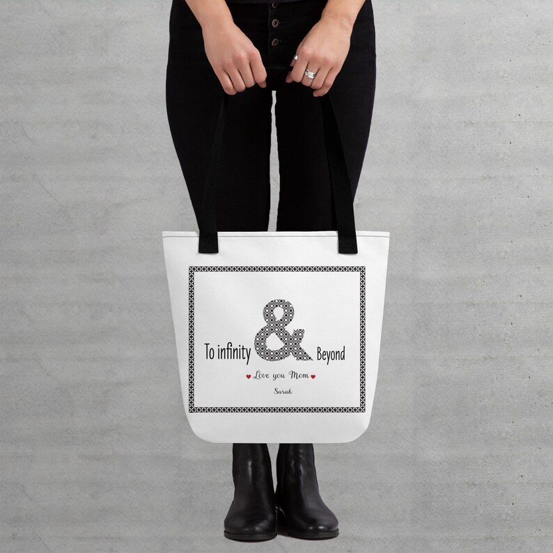 Personalized to Infinity and Beyond Tote Bag for Mom, Custom Love You ...