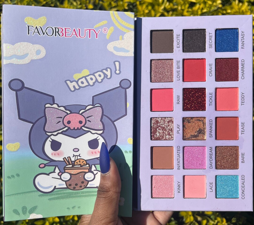 Kawaii Kuromi 18 Color Eyeshadow Palette - Etsy