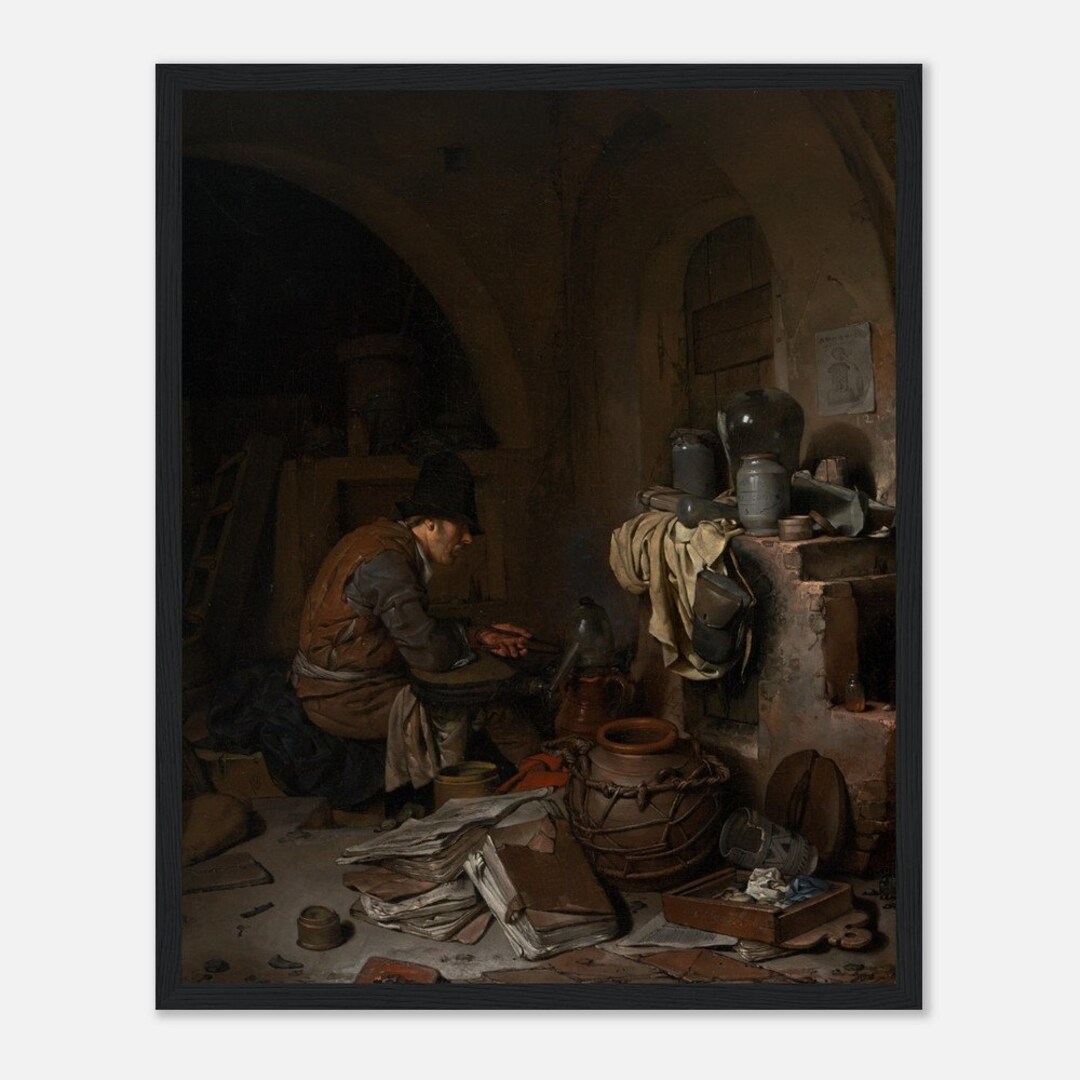 Cornelis Bega: the Alchemist, 1663 Baroque Print Framed Print Poster ...