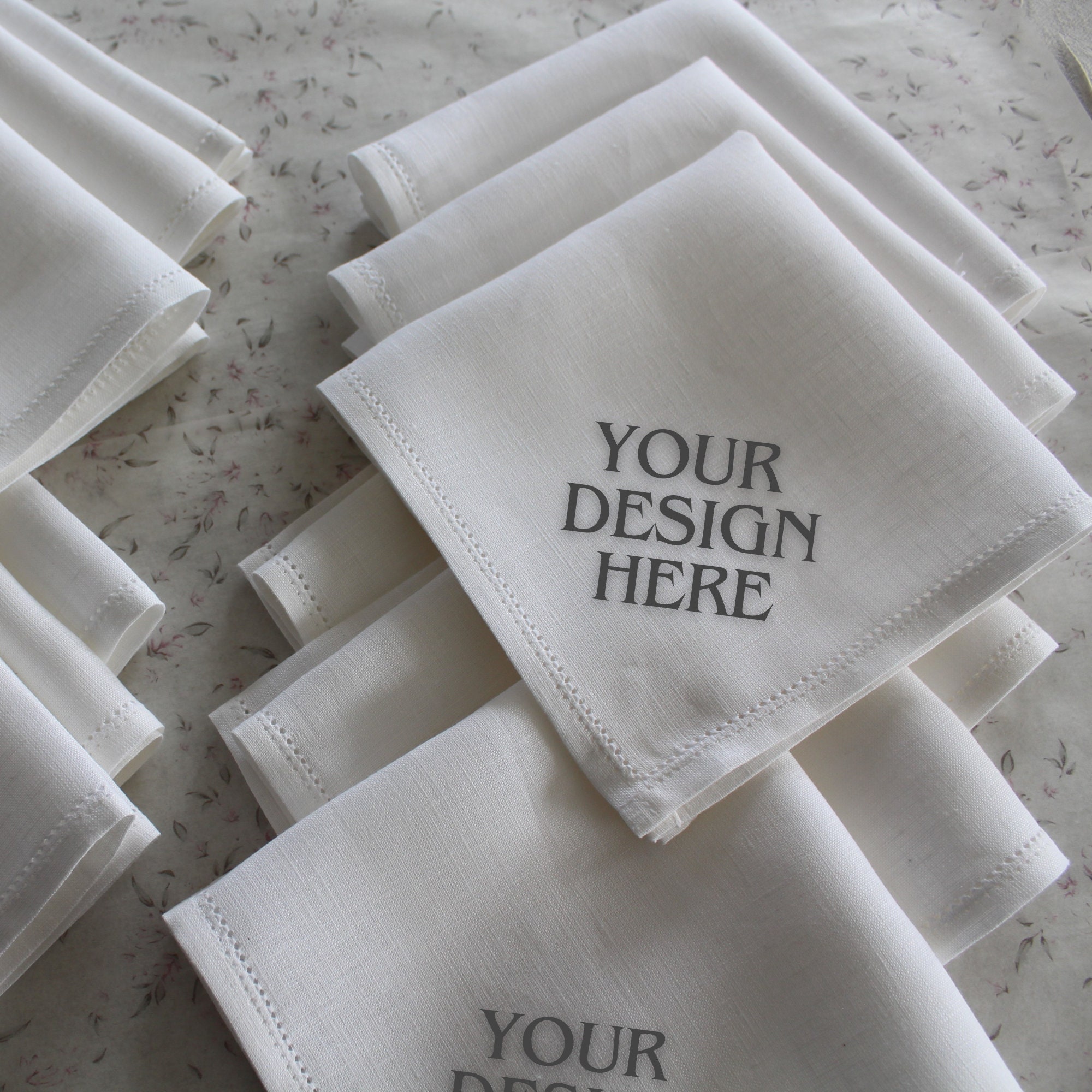 Embroidered Hemstitch Linen Handkerchiefs, Ladies Handkerchiefs ...
