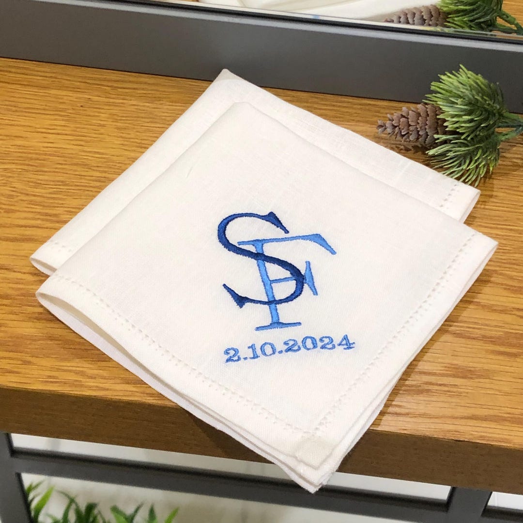 Embroidered Hemstitch Linen Handkerchiefs, Linen Handkerchiefs ...