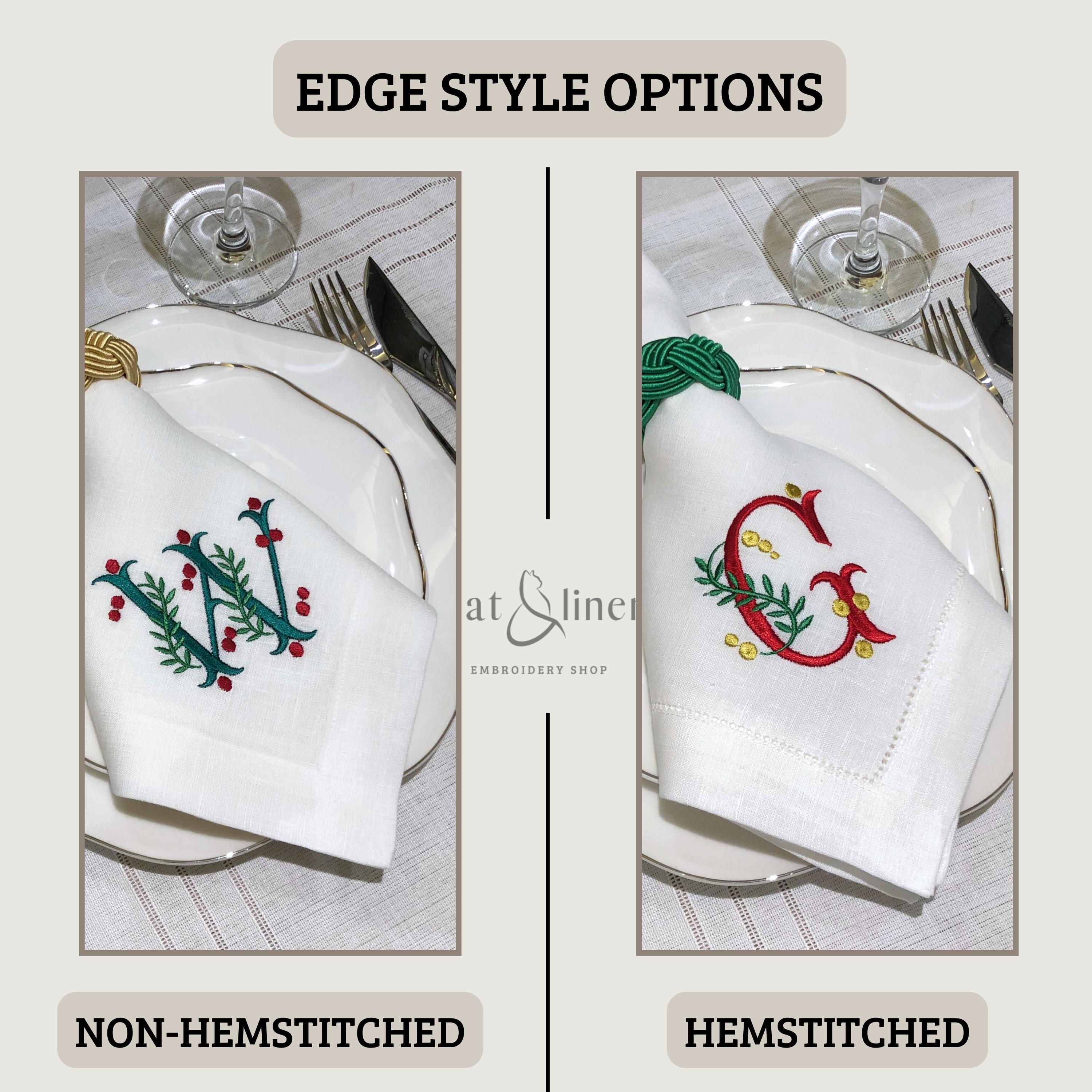 Family Name Linen Napkins, Monogrammed Linen Napkin, Personalized ...