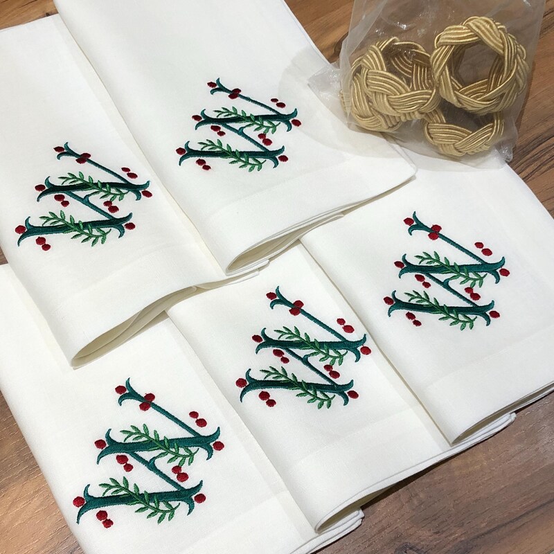 Napkins Embroidered - Etsy