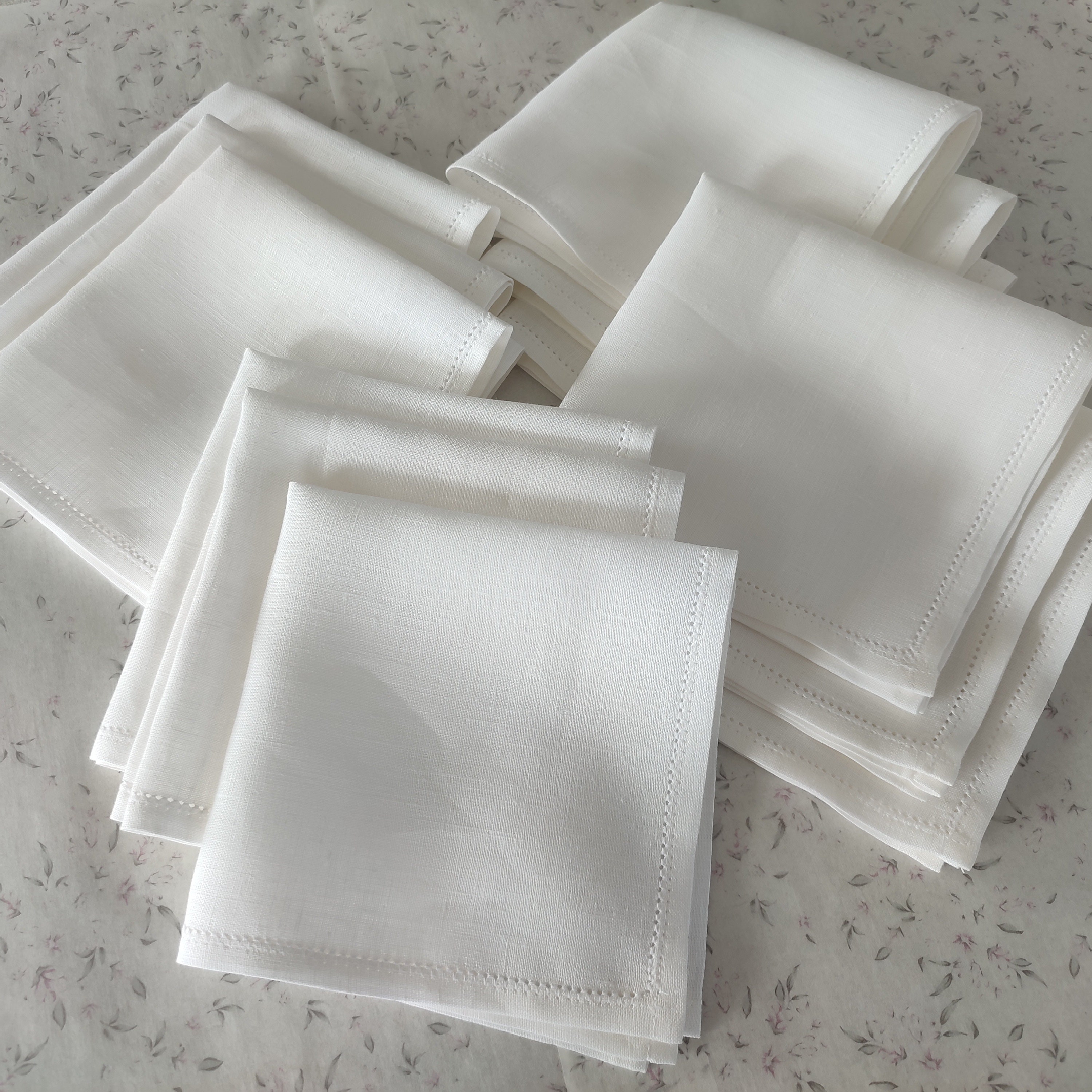 Embroidered Hemstitch Linen Handkerchiefs, Ladies Handkerchiefs ...