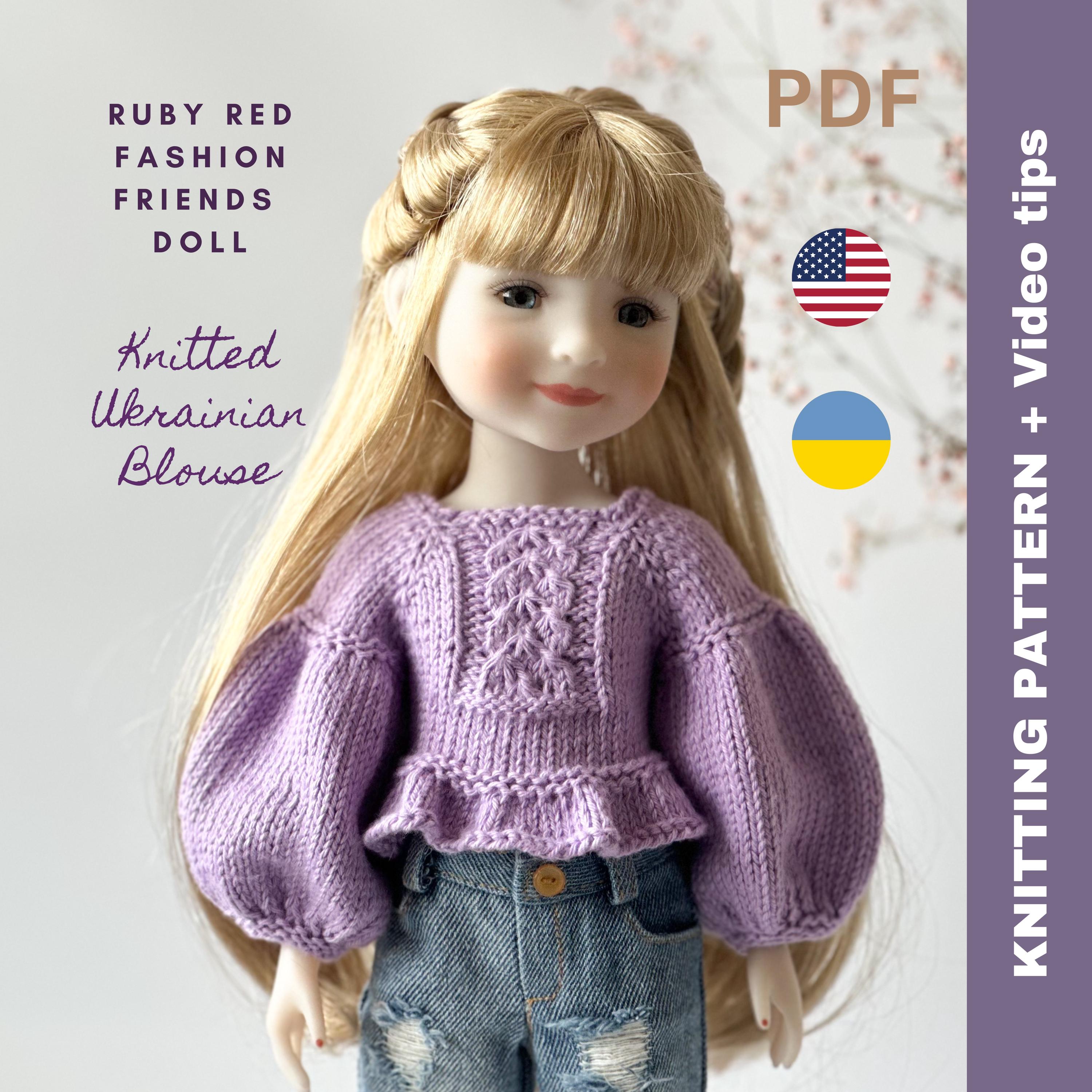 KNITTING PATTERN Ruby Red Fashion Friends, Gôtz Little Kidz Dolls in ...