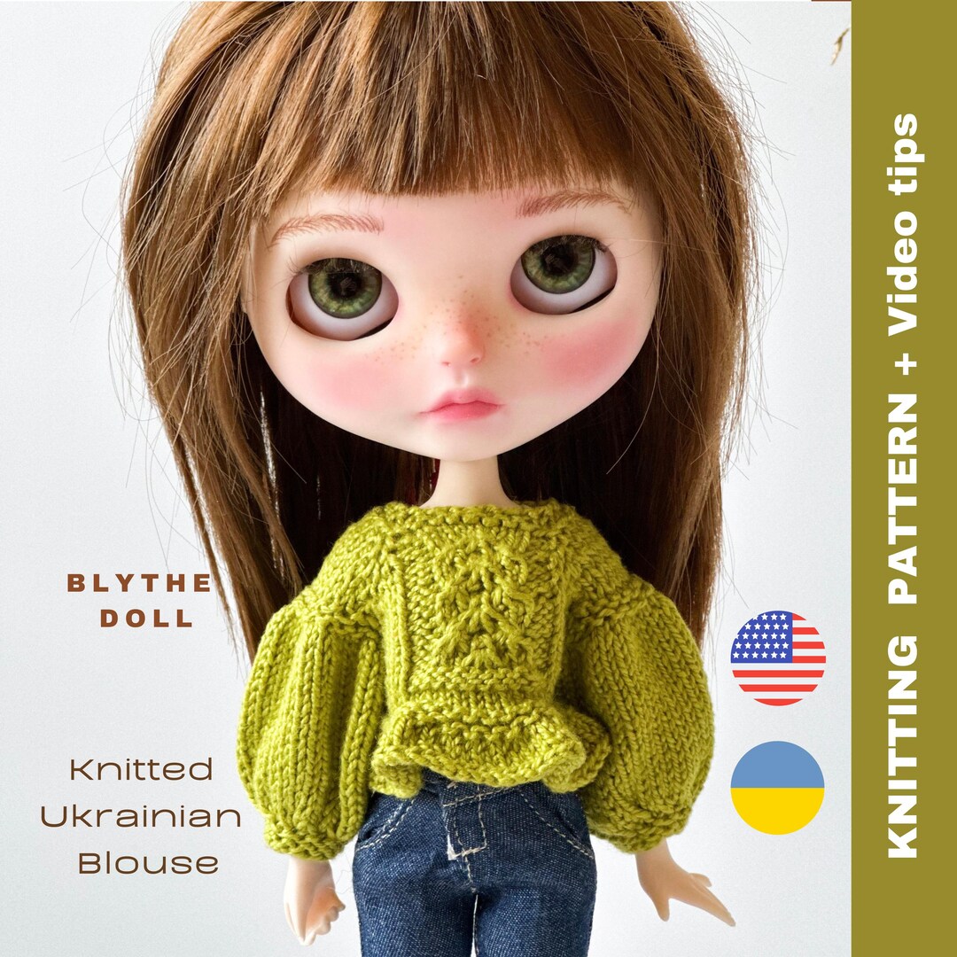 Blythe KNITTING PATTERN in English Pdf for 1/6 Doll: Pullip, Rainbow ...