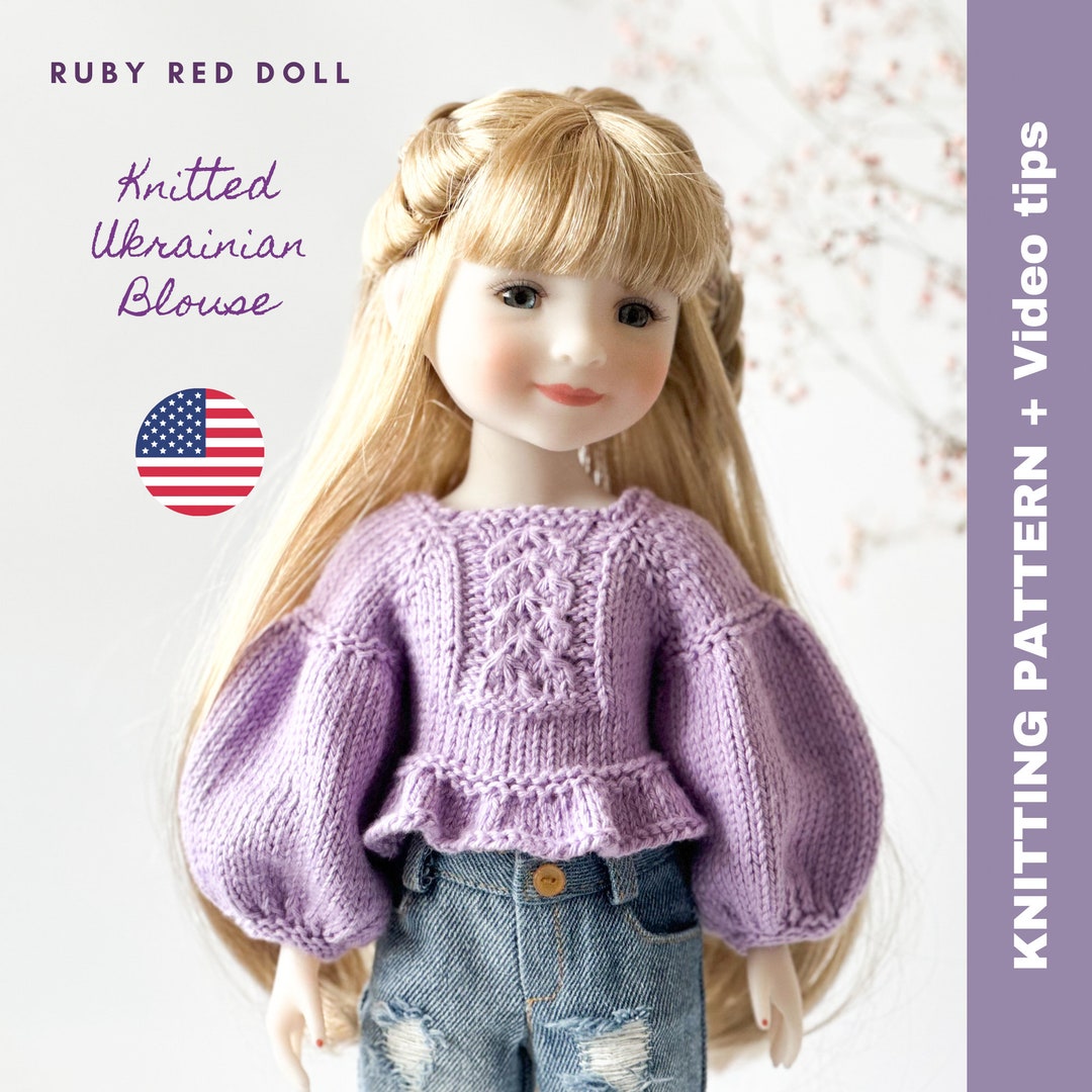 KNITTING PATTERN Ruby Red Fashion Friends 37 Cm / 14.5, Vidal Rojas 41 ...