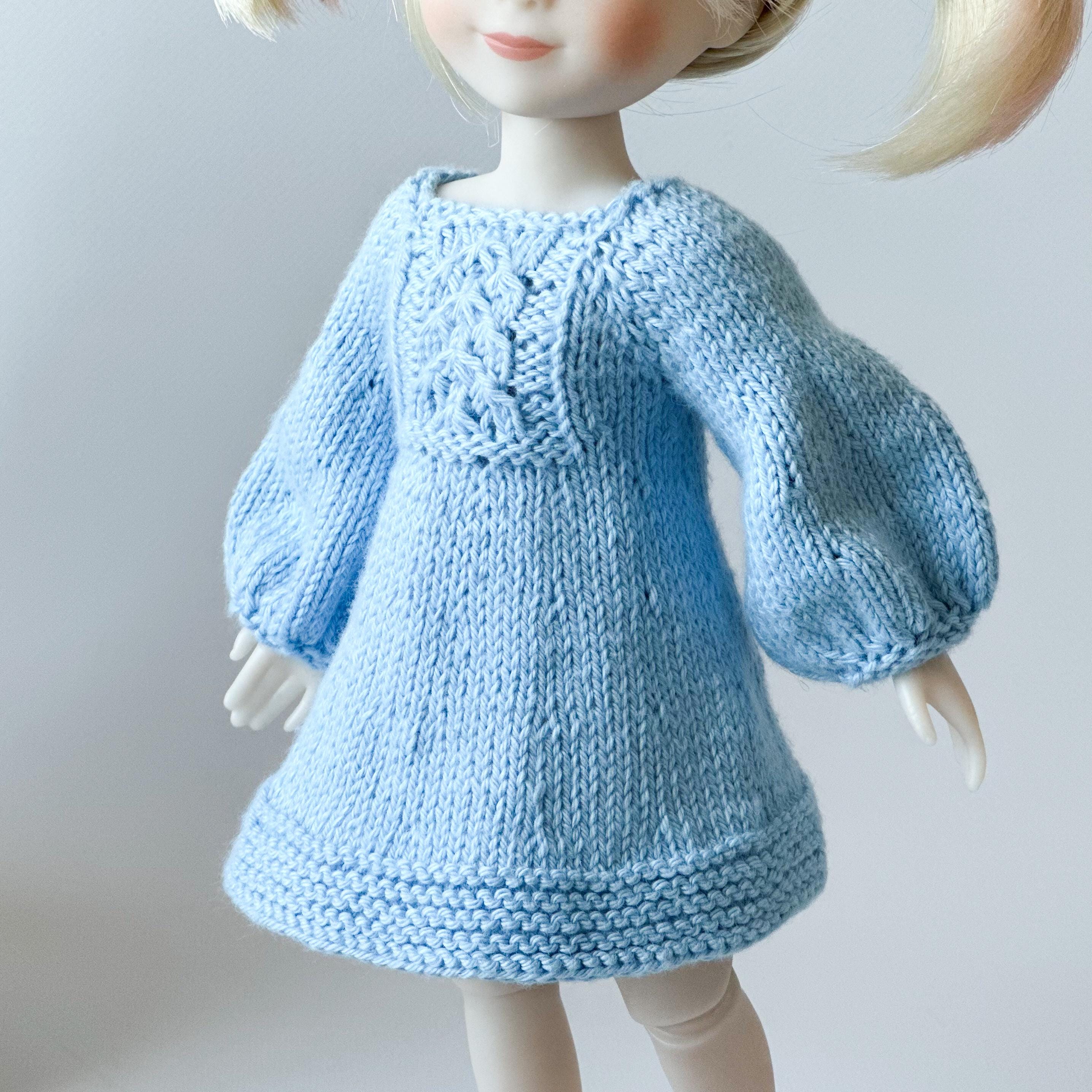 KNITTING PATTERN Ruby Red Sibies Doll Dress for Boneka, Paola Reina ...