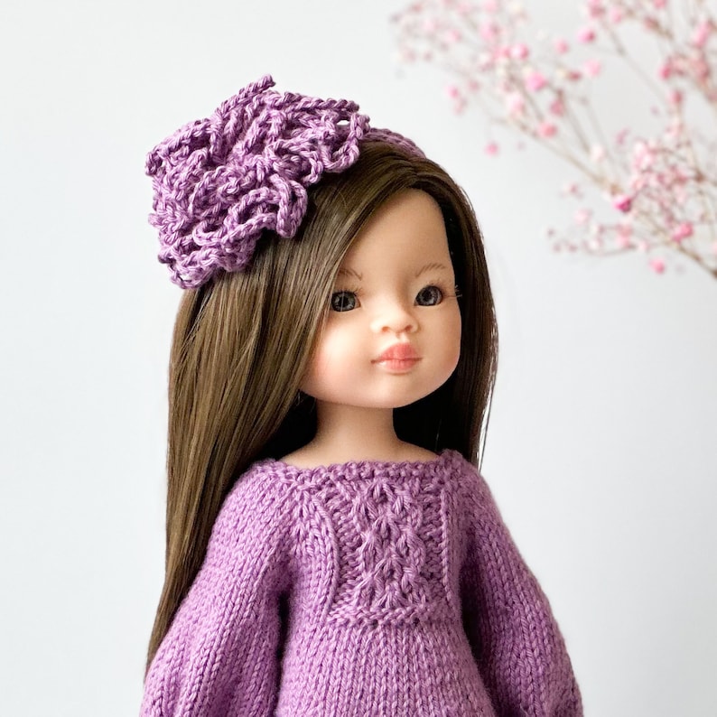 KNITTING PATTERN Paola Reina Doll Dress for Boneka, Ruby Red Siblies ...