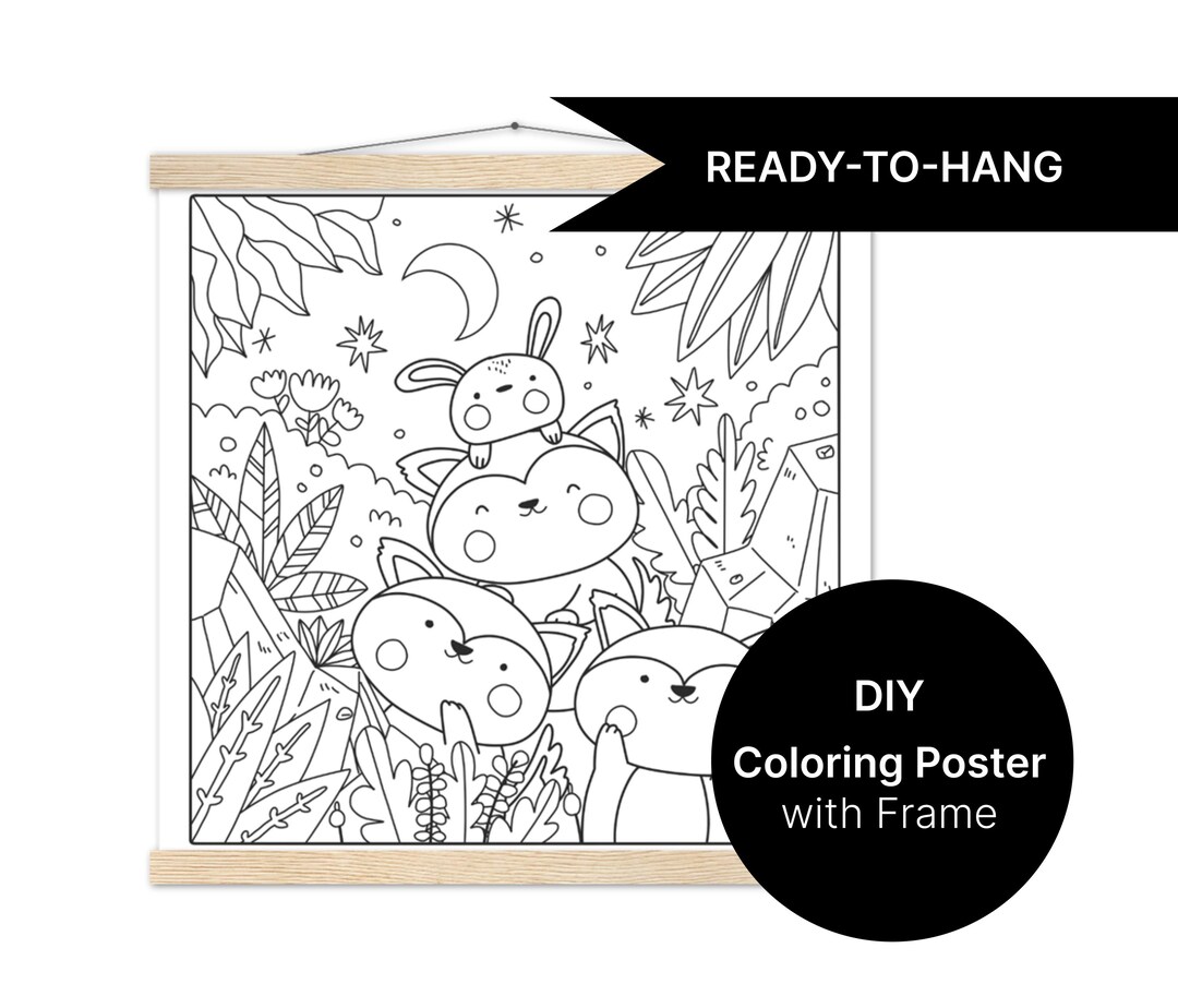 Coloring Poster, Poster to Color in for Children With Poster Strips ...