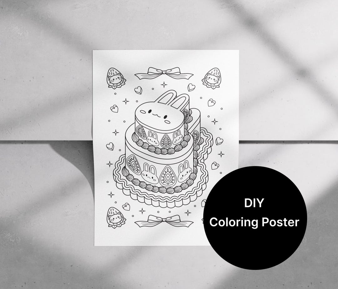 Coloring Poster, Poster to Color in for Children Gift Children's ...