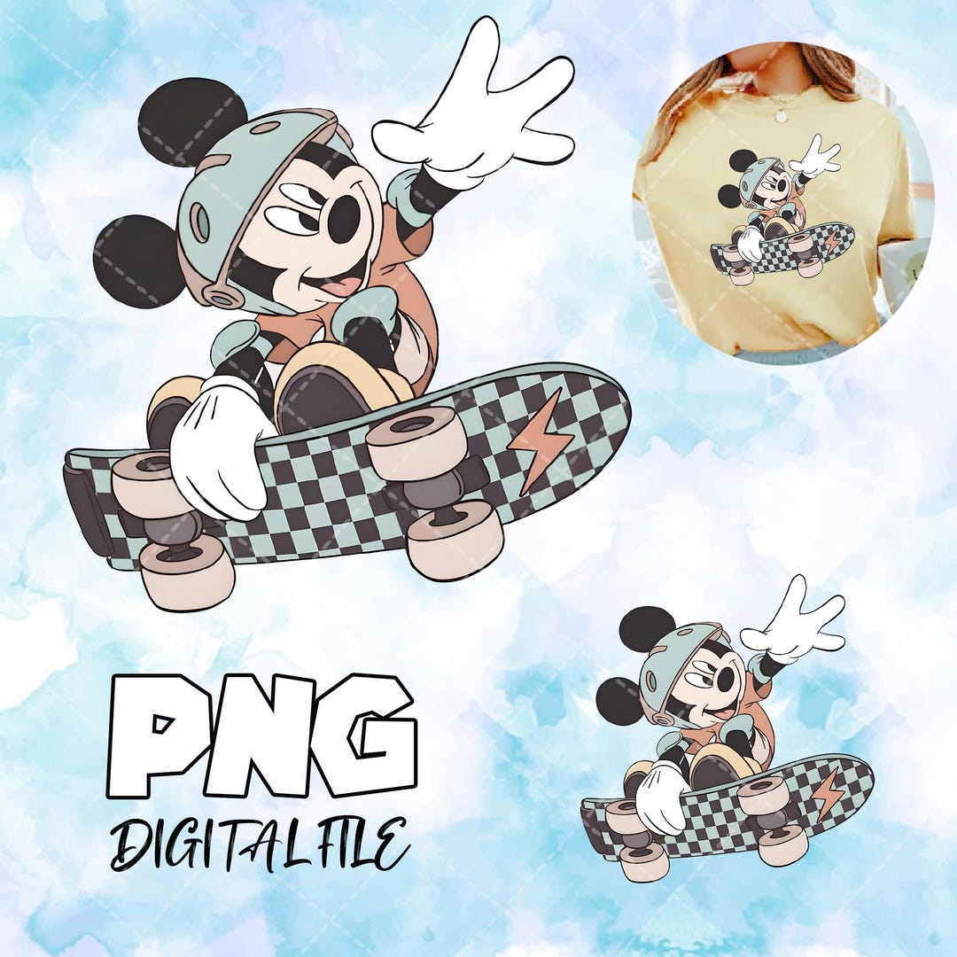 Mickey Mouse Skateboard PNG, Disney Mickey PNG, Mickey Mouse Digital ...