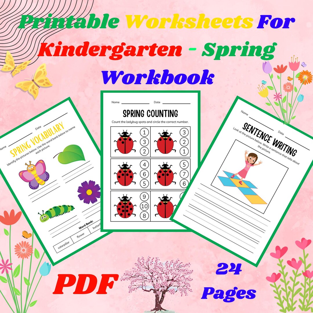 Printable Worksheets for Kindergarten, Preschool Spring Worksheets ...