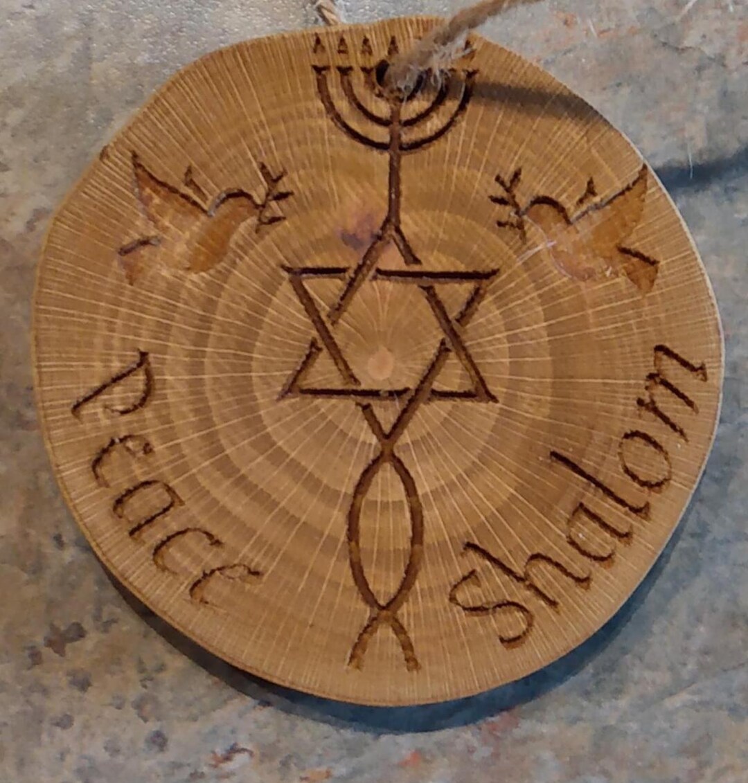 Messianic Jewish Seal Decorative Ornament With "peace, Shalom" - Etsy