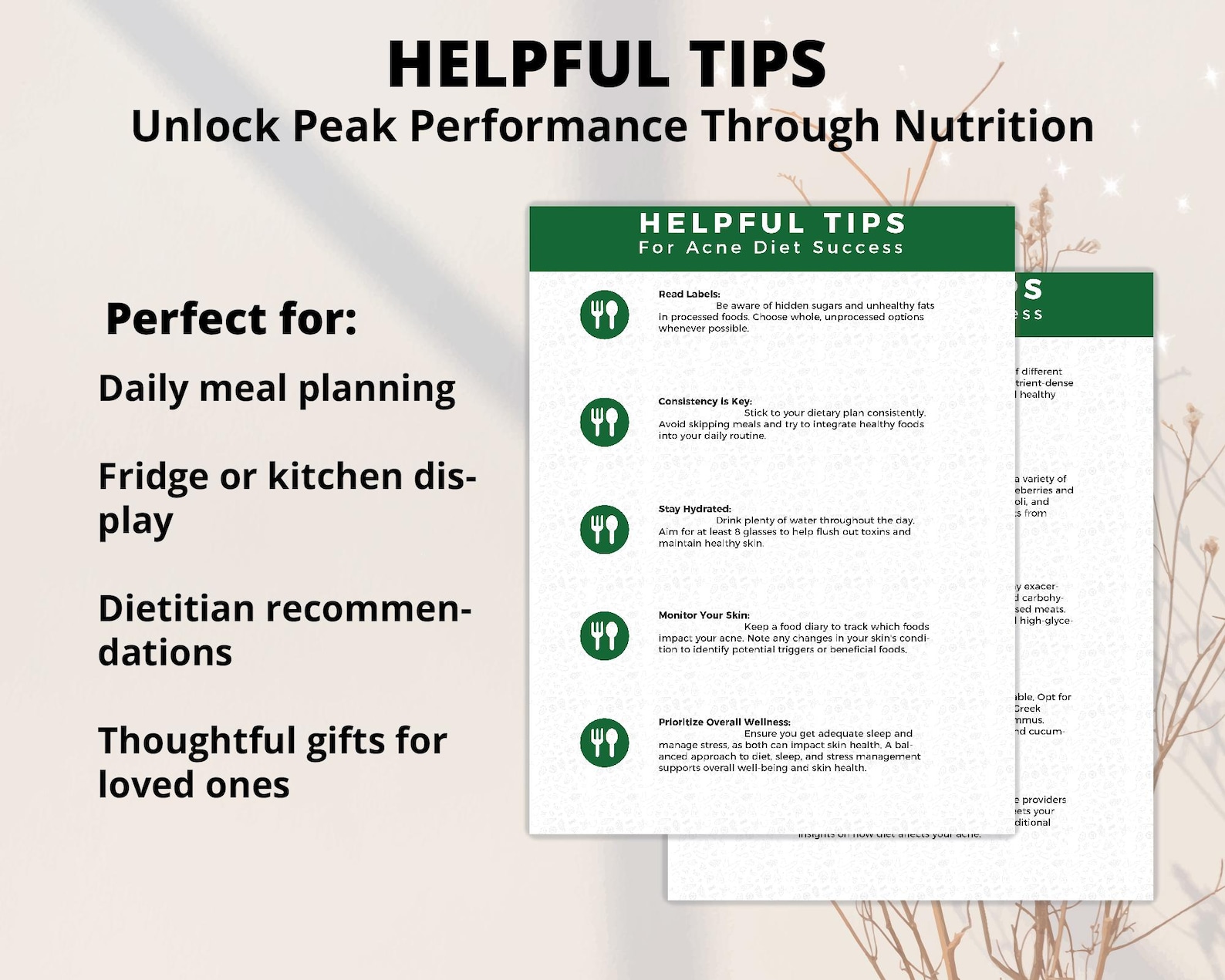 Acne Diet Plan PDF, Acne Diet Food Chart, Clear Skin Diet Guide, Acne ...